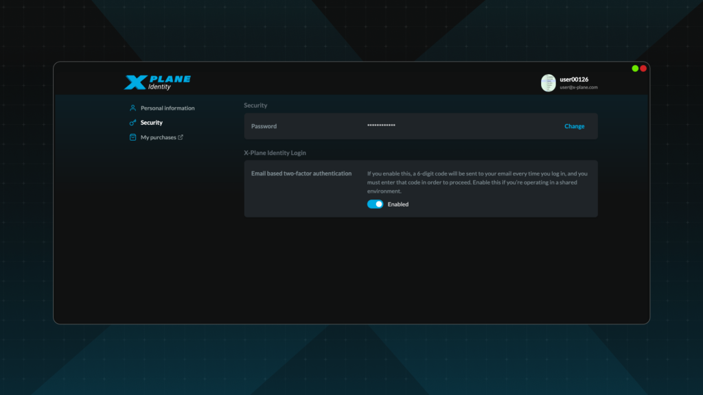 X-Plane Identity | Two-factor authentication now available | X-Plane